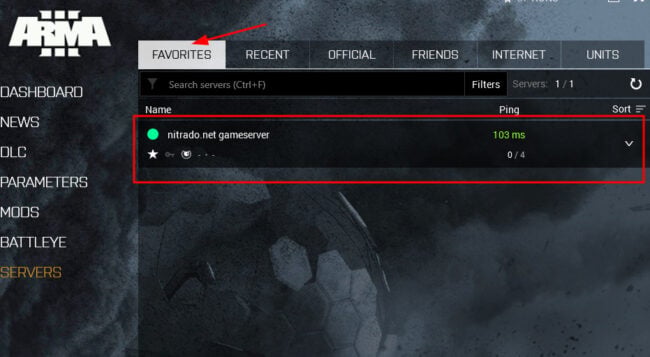 Connect to an ArmA 3 Server | NITRADO