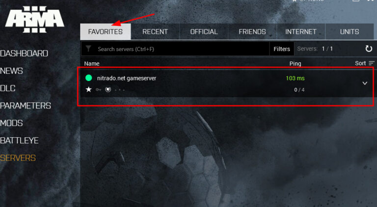 Connect to an ArmA 3 Server | NITRADO